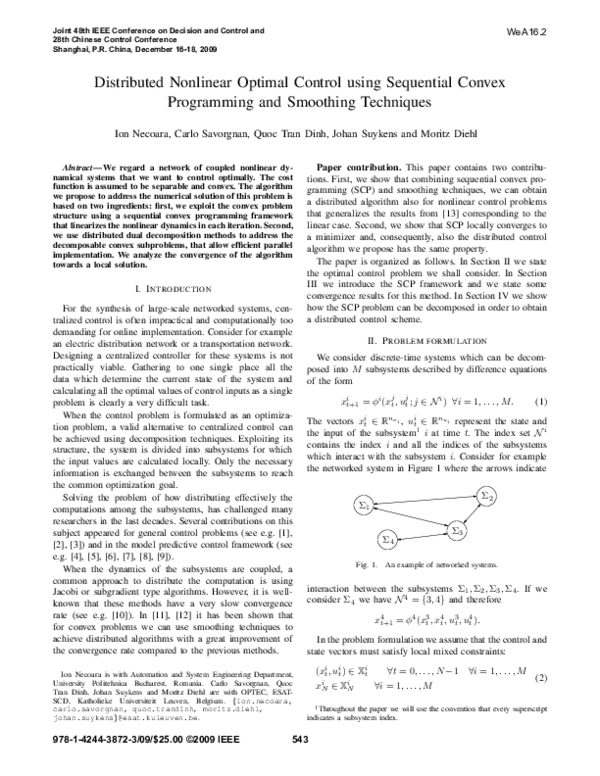 (PDF) Distributed nonlinear optimal control using sequential convex programming and smoothing ...