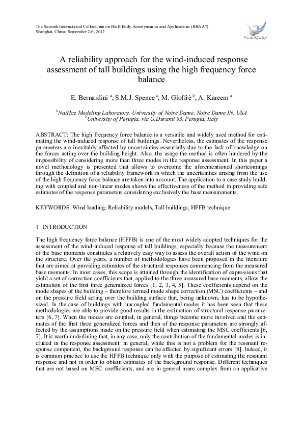 (PDF) A reliability approach for the wind-induced response assessment ...