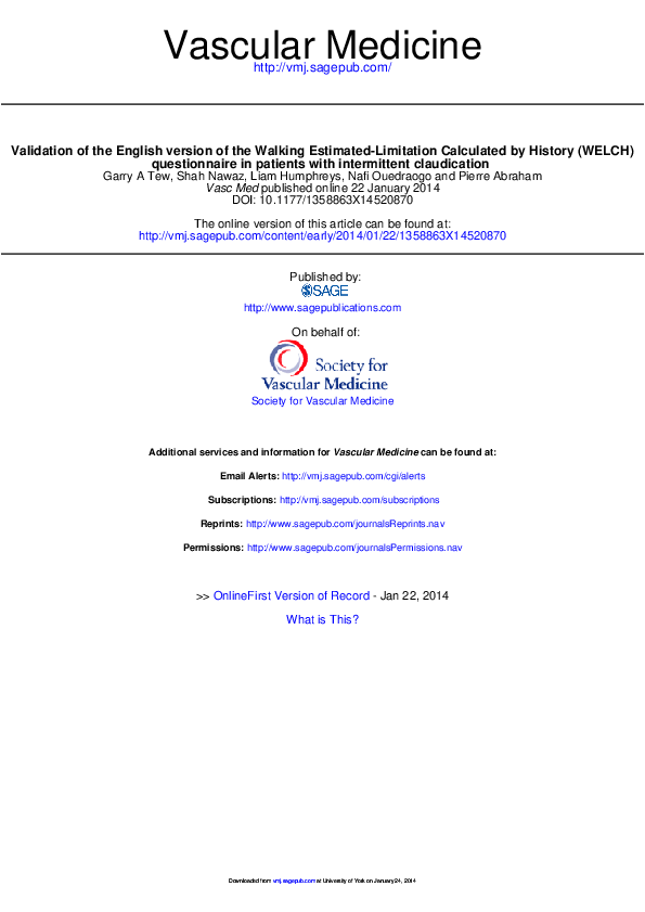 (PDF) Validation of the English version of the Walking Estimated ...