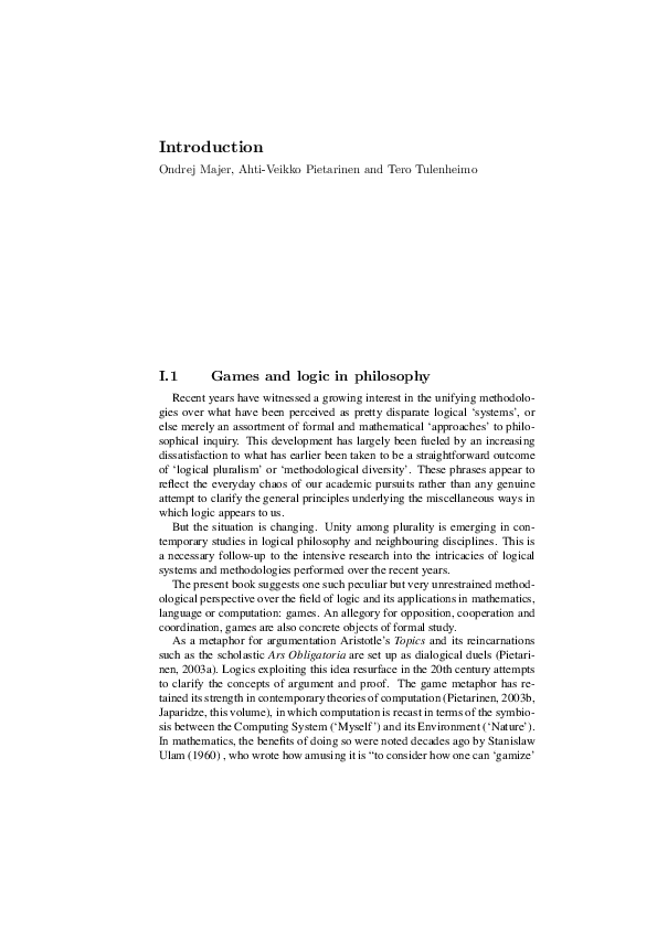 (PDF) Games: Unifying Logic, Language, and Philosophy