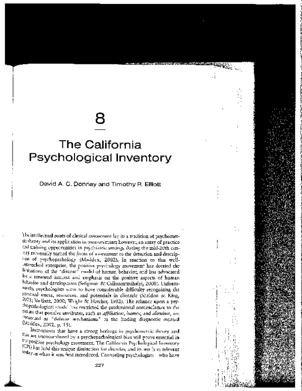 (PDF) California Personality Inventory