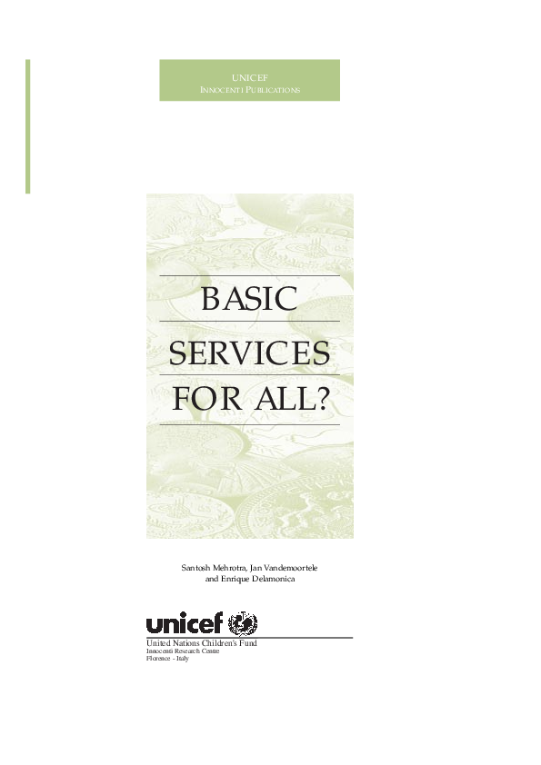 (PDF) Basic services for all