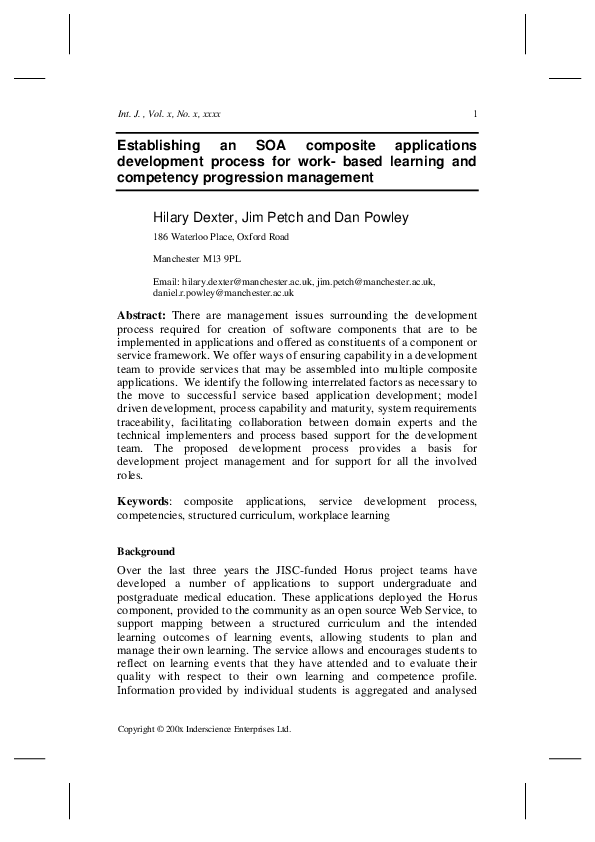 (PDF) Establishing an SOA composite applications development process ...