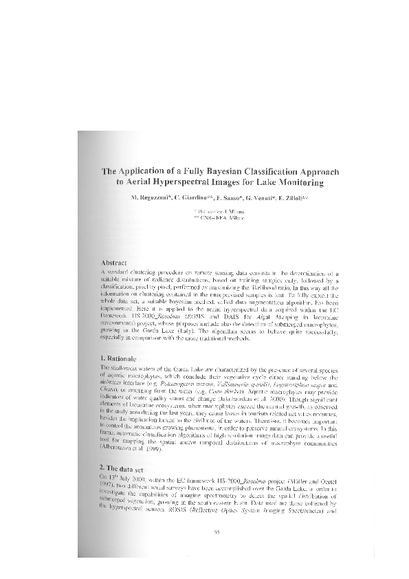 Pdf The Application Of A Fully Bayesian Classification Approach To