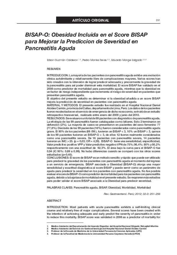(PDF) [Bisap-O: obesity included in score BISAP to improve prediction ...