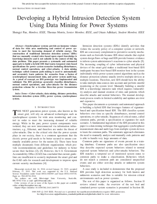 Pdf Developing A Hybrid Intrusion Detection System Using Data Mining
