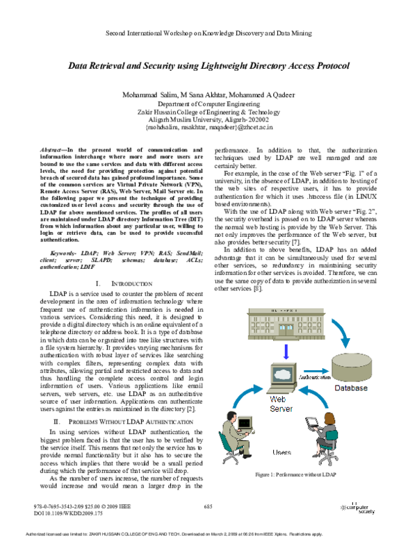 (PDF) Data Retrieval and Security using Lightweight Directory Access ...