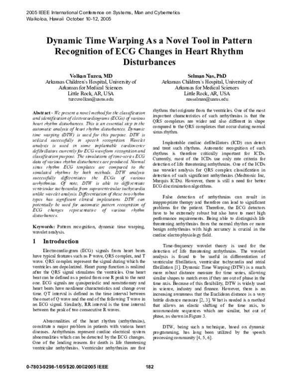 (PDF) Dynamic time warping as a novel tool in pattern recognition of ...