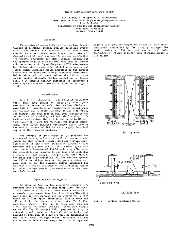 (PDF) High Current Surface Discharge Switch