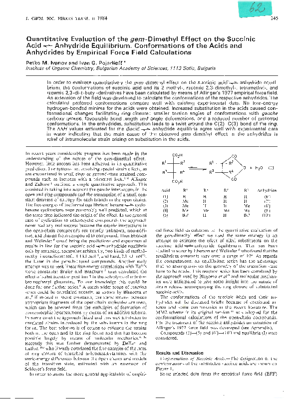 (PDF) Quantitative evaluation of the gem-dimethyl effect on the ...