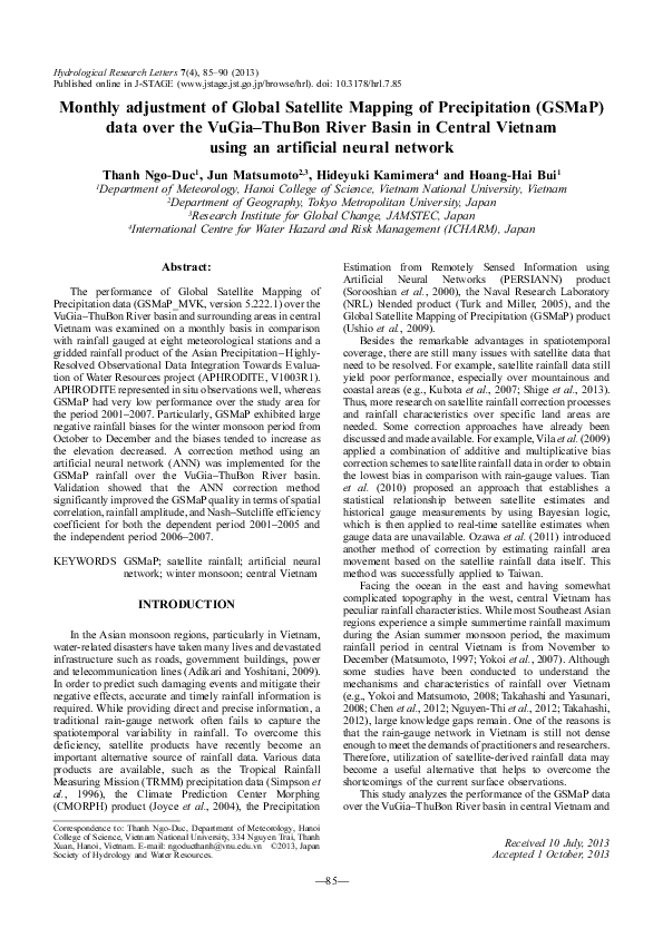 (PDF) Monthly adjustment of Global Satellite Mapping of Precipitation ...