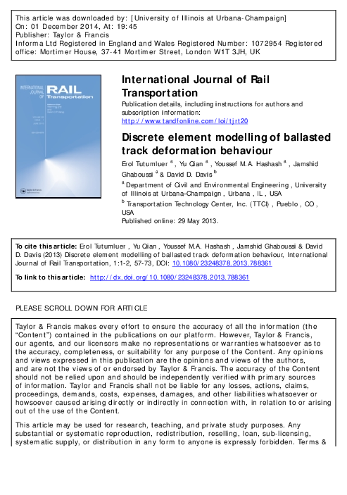(PDF) International Journal of RAIL Transportation