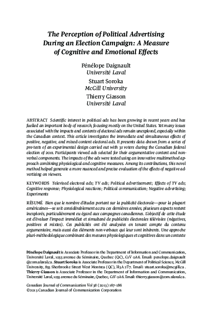 (PDF) The Perception of Political Advertising During an Election ...