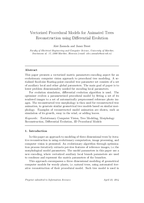 (PDF) Vectorized Procedural Models for Animated Trees Reconstruction ...