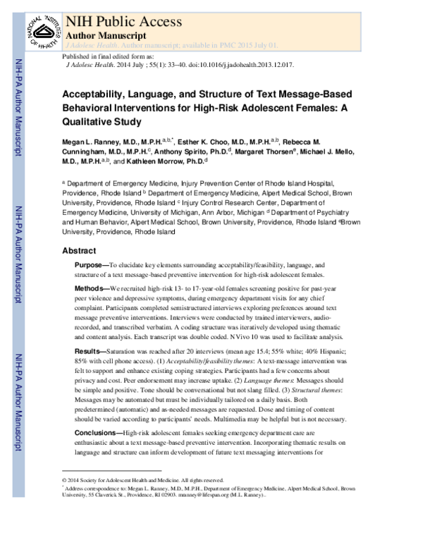 (PDF) Acceptability, Language, and Structure of Text Message-Based ...