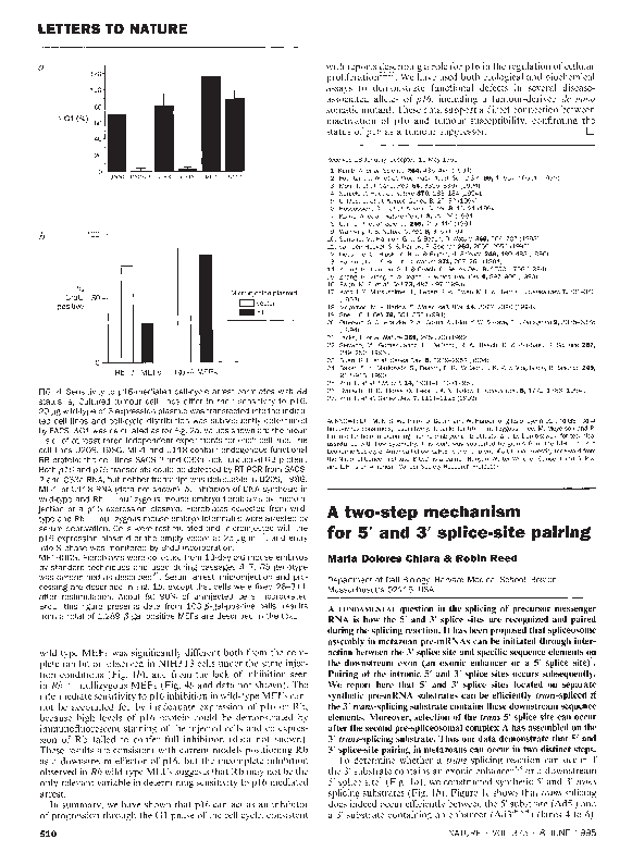 (PDF) A two-step mechanism for 5'and 3'splice-site pairing