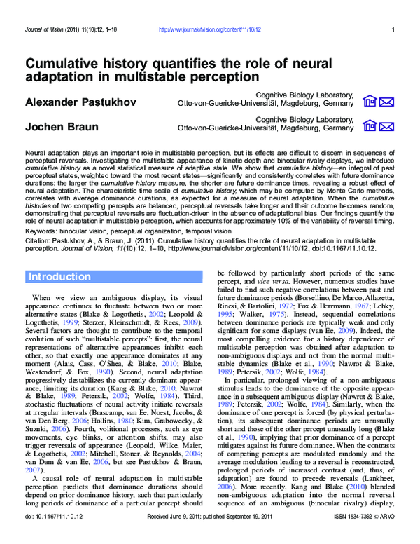(PDF) Cumulative history quantifies the role of neural adaptation in ...