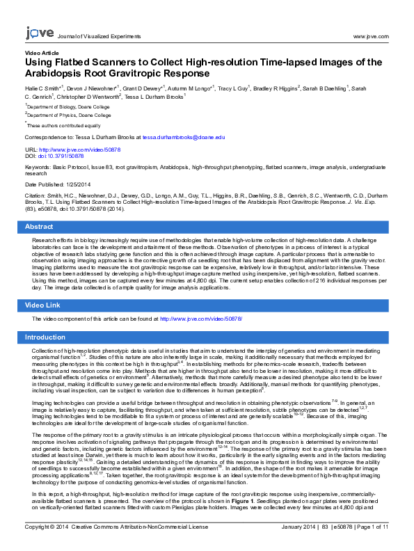 (PDF) Using Flatbed Scanners to Collect High-resolution Time-lapsed ...