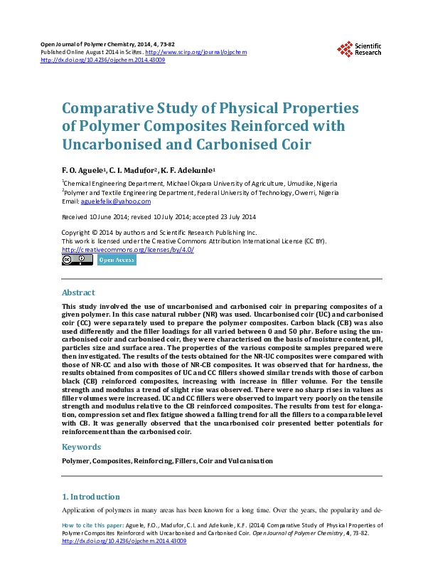 (PDF) Comparative study of the physical properties of a polyacid ...