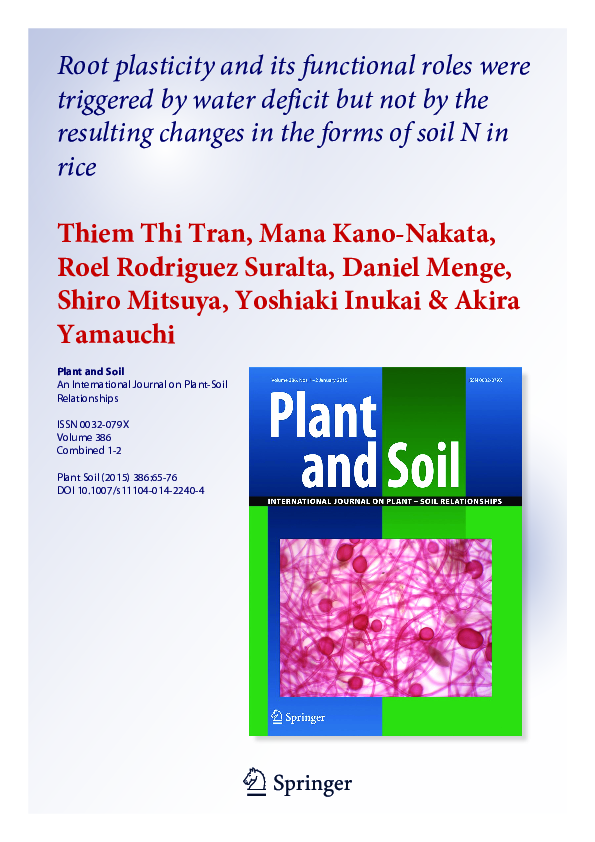 (PDF) Root plasticity and its functional roles were triggered by water ...