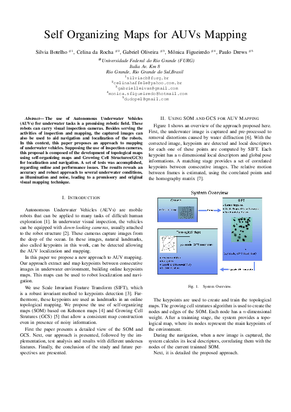 (PDF) Self Organizing Maps for AUVs Mapping
