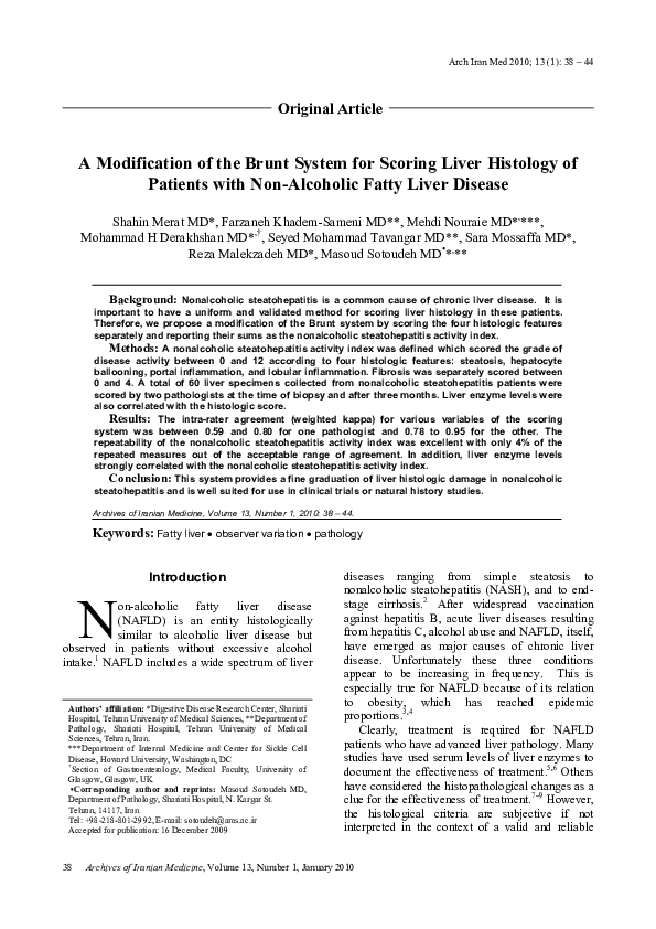 (PDF) A modification of the Brunt system for scoring liver histology of patients with non ...