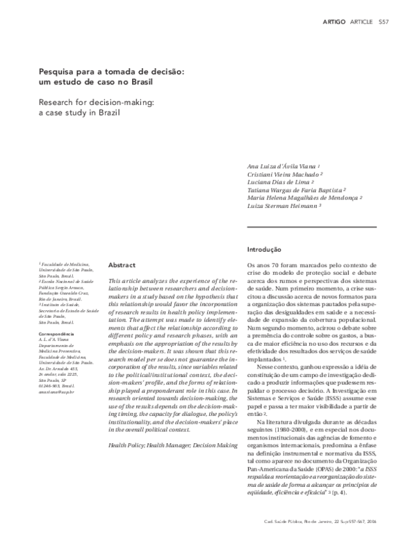 (PDF) [Research for decision-making: a case study in Brazil]