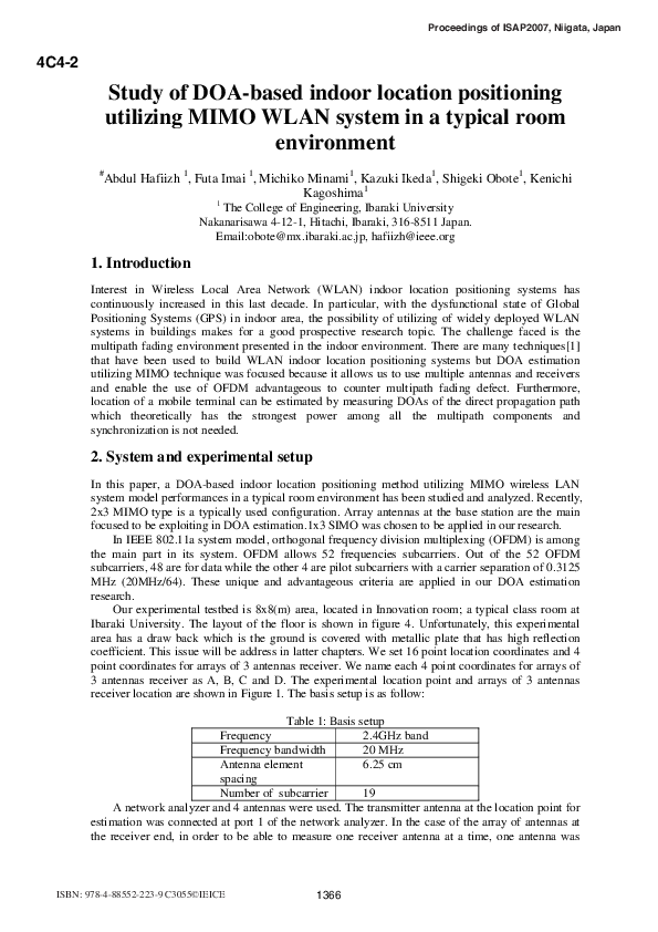 (PDF) Study of DOA-based indoor location positioning utilizing MIMO ...