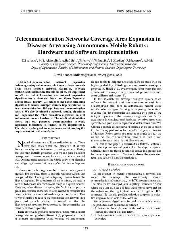 (PDF) Telecommunication networks coverage area expansion in disaster ...