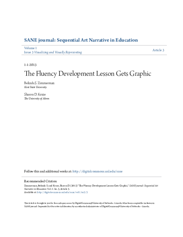(PDF) The Fluency Development Lesson Gets Graphic