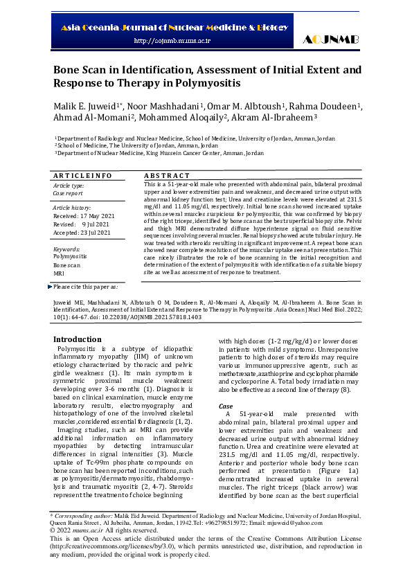 (PDF) Bone Scan in Identification, Assessment of Initial Extent and ...