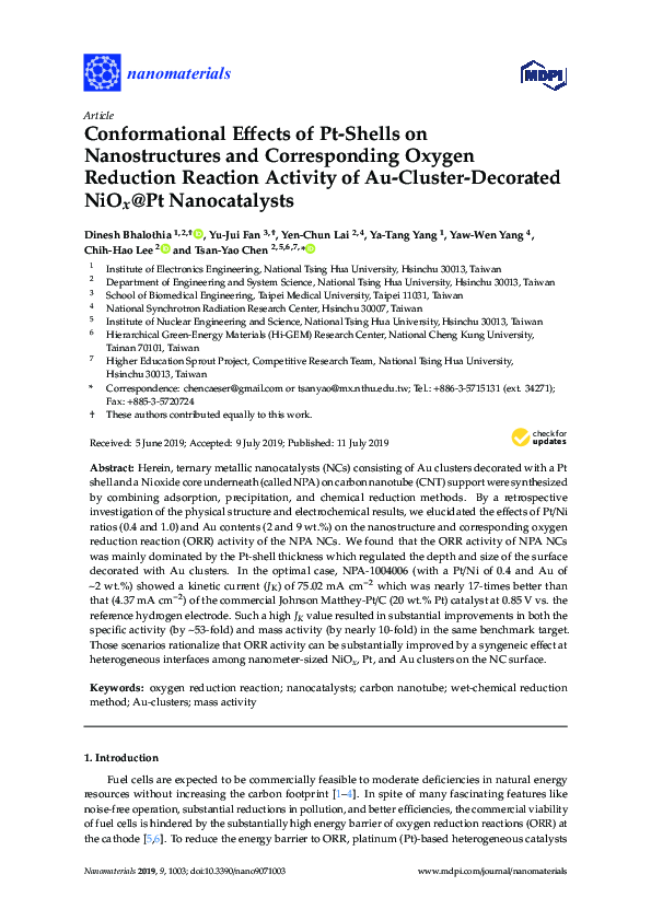 (PDF) Conformational Effects of Pt-Shells on Nanostructures and ...