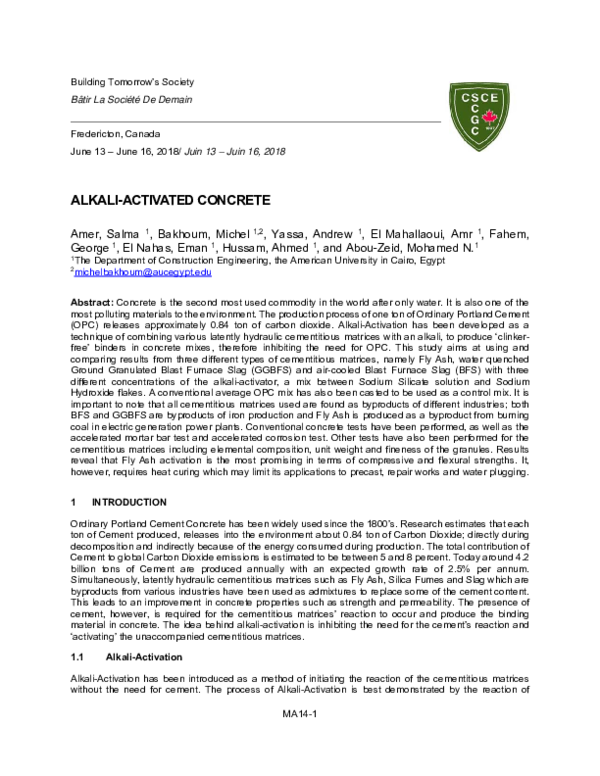 (PDF) Alkali-Activated Concrete