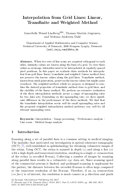 (PDF) Interpolation from Grid Lines: Linear, Transfinite and Weighted ...