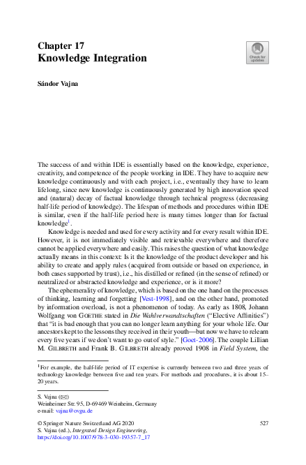 (PDF) Knowledge Integration