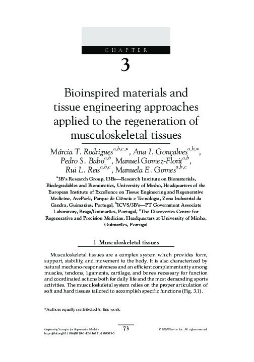(PDF) Bioinspired materials and tissue engineering approaches applied ...