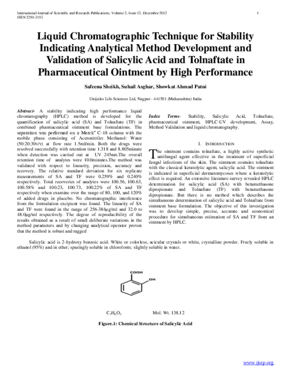 (PDF) Liquid Chromatographic Technique for Stability Indicating Analytical Method Development ...