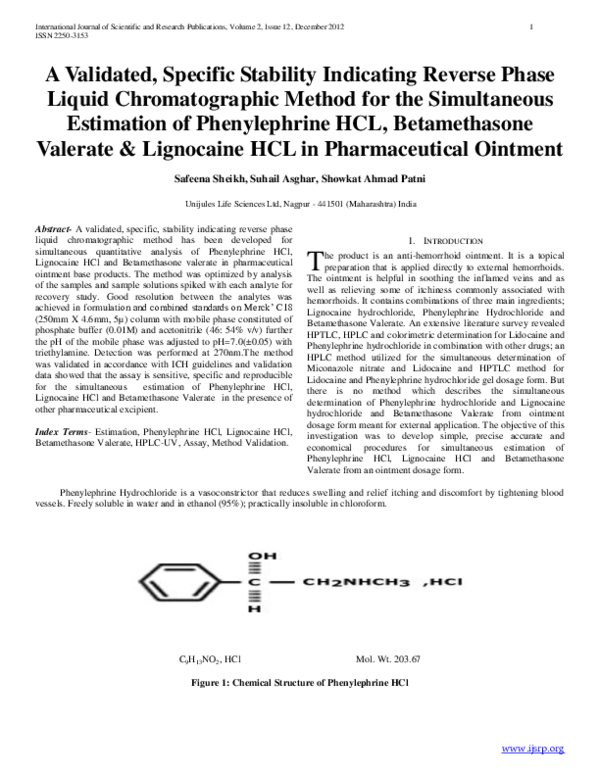 (PDF) A Validated , Specific Stability Indicating Reverse Phase Liquid Chromatographic Method ...