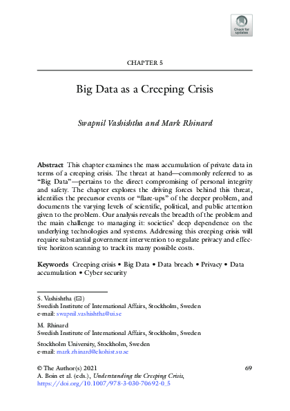 (PDF) Big Data as a Creeping Crisis