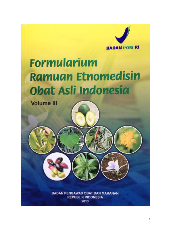 (PDF) Formularium Ramuan Etnomedisin Obat Asli Indonesia Vol