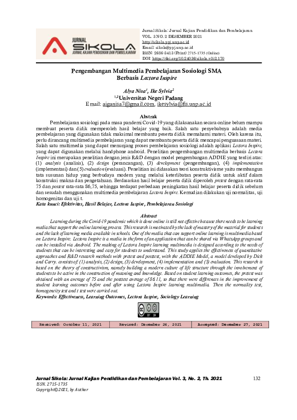 (PDF) Pengembangan Multimedia Pembelajaran Sosiologi SMA Berbasis Lectora Inspire | Ike Sylvia ...