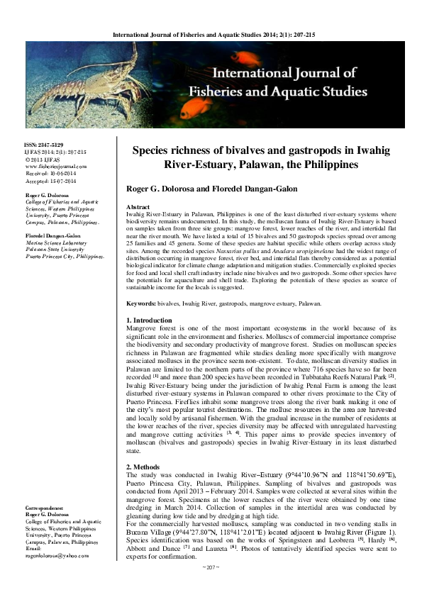 (PDF) International Journal of Fisheries and Aquatic Studies 2014; 2(1 ...