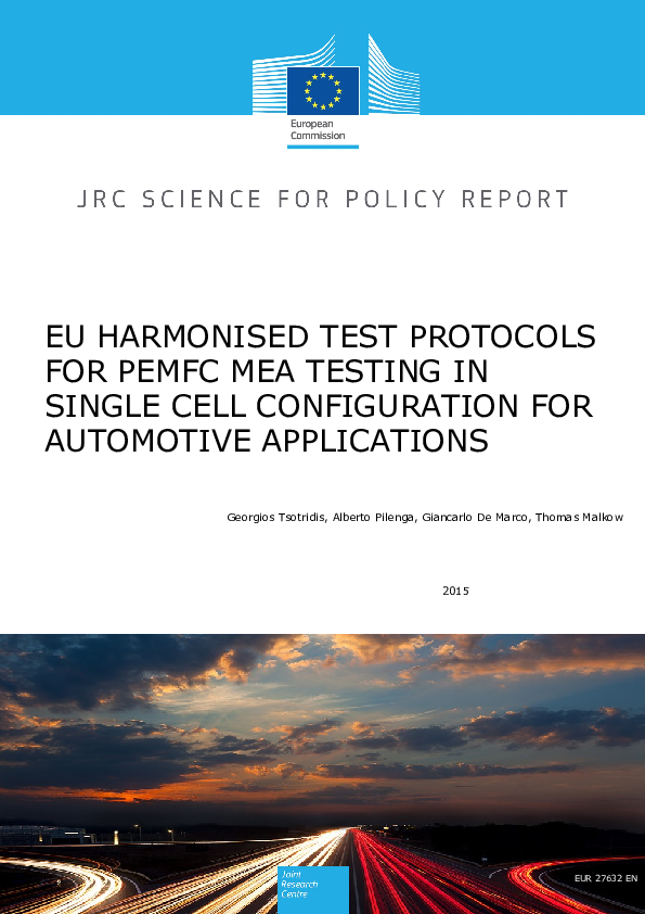 (PDF) Eu Harmonised Test Protocols for Pemfc Mea Testing in Single Cell ...