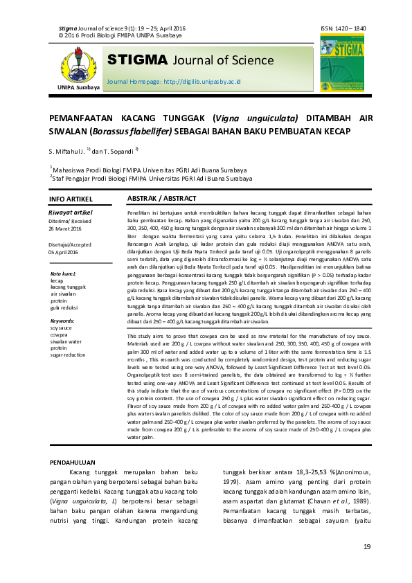 (PDF) PEMANFAATAN KACANG TUNGGAK (Vigna unguiculata) DITAMBAH AIR ...