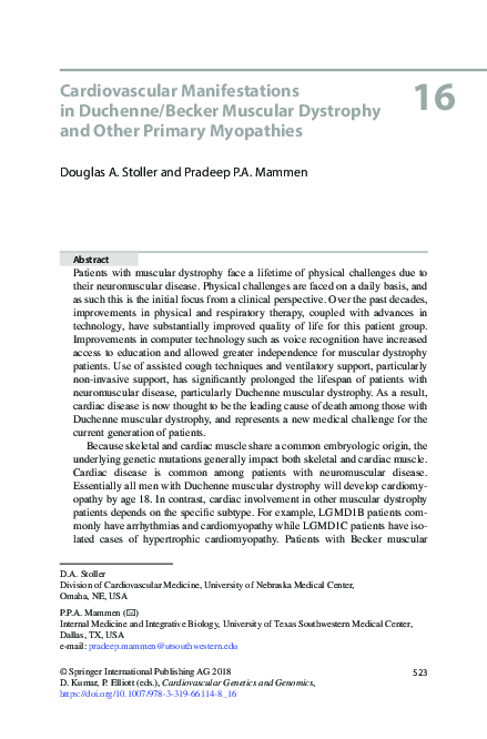 (PDF) Cardiovascular Manifestations in Duchenne/Becker Muscular ...