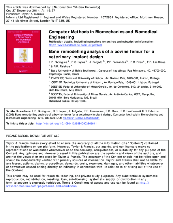 (PDF) Computer Methods in Biomechanics and Biomedical Engineering
