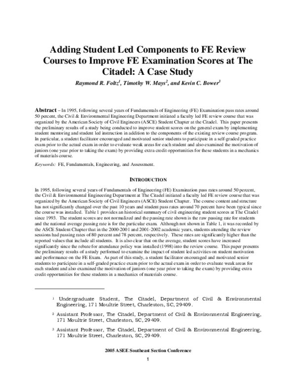 (PDF) Adding Student Led Components to FE Review Courses to Improve FE ...