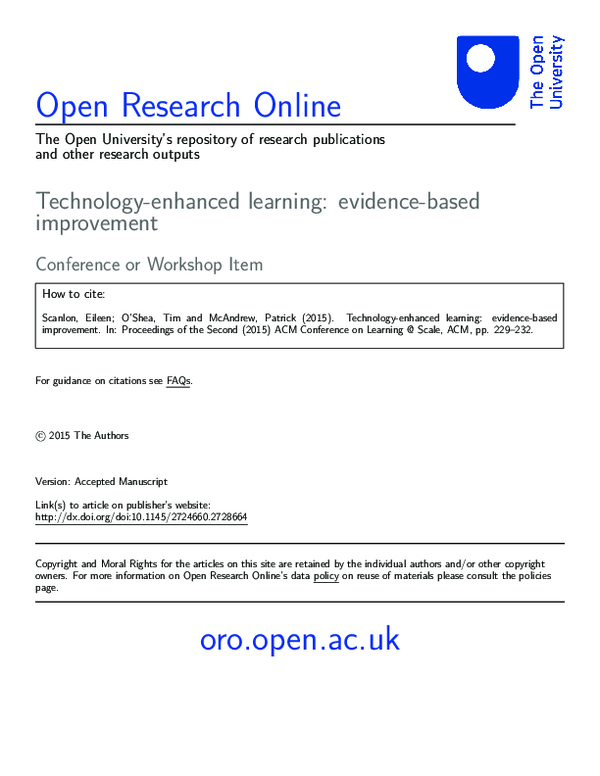 (PDF) Technology-Enhanced Learning