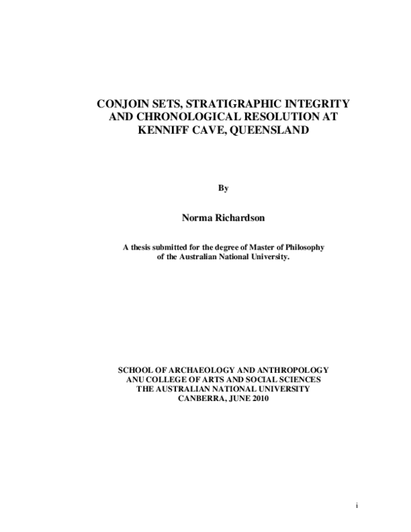 (PDF) CONJOIN SETS, STRATIGRAPHIC INTEGRITY AND CHRONOLOGICAL ...