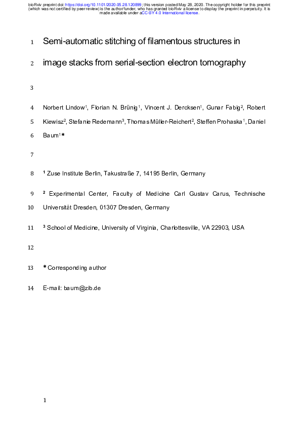 (PDF) Semi-automatic stitching of filamentous structures in image stacks from serial-section ...